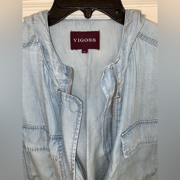 Vigoss | Jackets & Coats | Zipper Denim Jacket | Poshmark